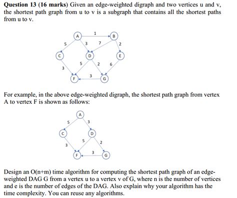 Solved Question Marks Given An Edge Weighted Digraph Chegg