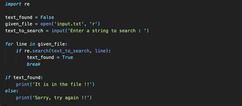 Python Program To Search For A Text In A File Codevscolor