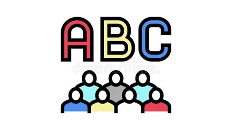 Class English Line Icon Animation Stock Video Video Of Grammar