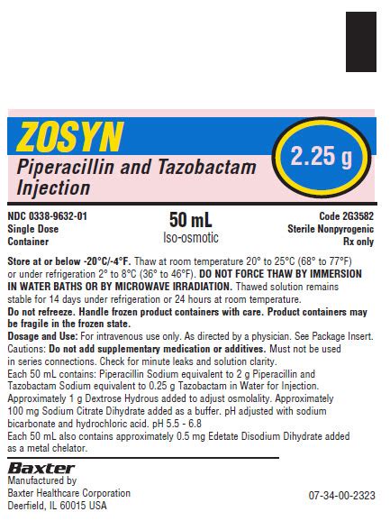 Dailymed Zosyn Piperacillin Sodium And Tazobactam Sodium Injection Solution