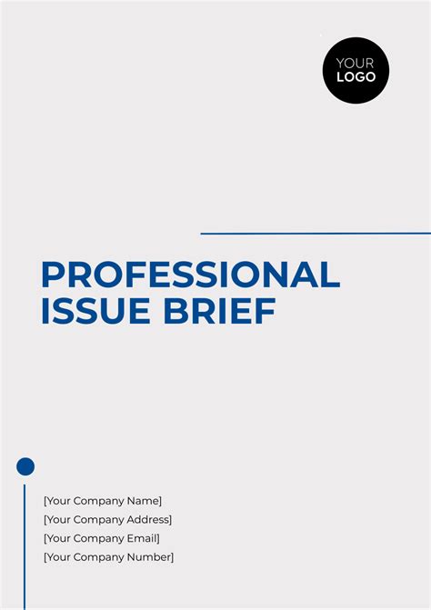 Free Professional Issue Brief Template To Edit Online