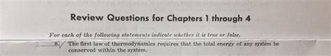Solved Review Questions For Chapters 1 ﻿through 4for Each Of