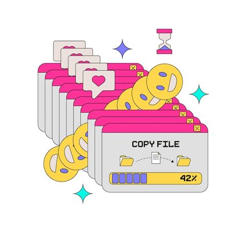Premium Vector Retro Computer Chat Screen Print Concept Cute Old
