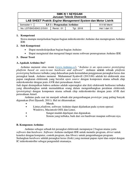 Labsheet 01 Arduino Pdf
