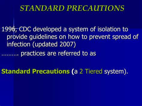 Ppt Standard Precautions Isolation Practices Sterile Technique Powerpoint Presentation Id 673913