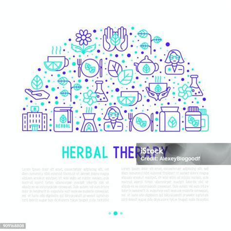 얇은 선 아이콘으로 30 원에 초본 치료 개념 약초 달인 아로마 오일 오일 버너 차 배너 웹 페이지 인쇄 매체에 대 한 벡터 일러스트 개념에 대한 스톡 벡터 아트 및 기타