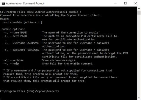 Sophos Connect List Of Commands