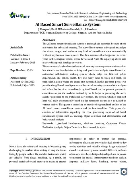 pdf ai based smart surveillance system