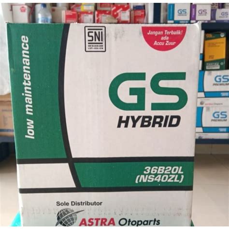 Jual AKI BATERAI BASAH GS ASTRA HYBRID NS ZL B L LOW MAINTENANCE MOBIL SIGRA AGYA CALYA