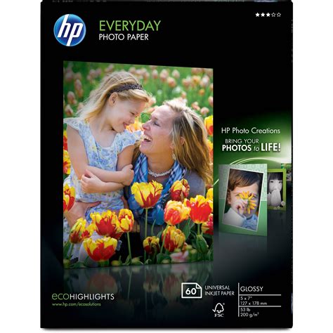 Hp Everyday Glossy Photo Paper X Sheets Ch A