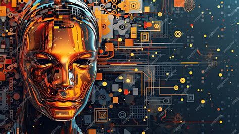 Premium Photo Abstract Genius Android Ai Robot Machine Learning Android Technology Generative Ai