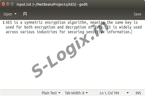 Aes Based Encrypt And Decrypt Of A Text File Using Java S Logix