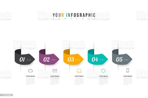 인포그래픽은 5가지 옵션 단계 또는 프로세스를 갖춘 벡터 및 마케팅 아이콘을 디자인합니다 연간 보고서 흐름도 다이어그램 프리젠 테이션 웹 사이트에 사용할 수 있습니다