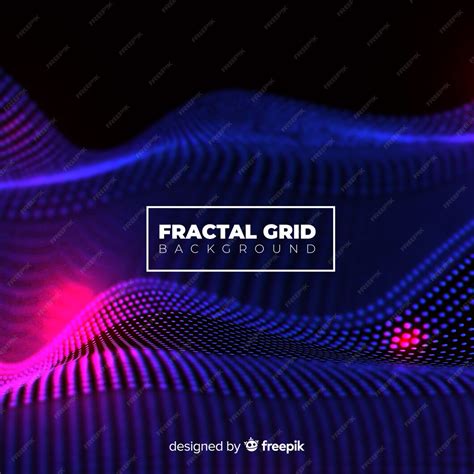 free vector fractal grid background