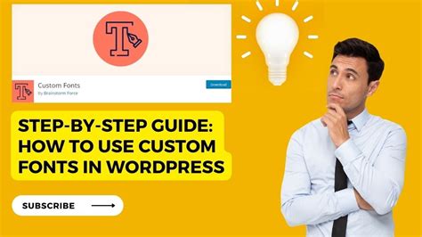 how to use custom fonts in wordpress step by step guide youtube