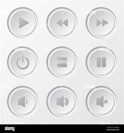 Navigation Button Set White Stock Vector Image And Art Alamy