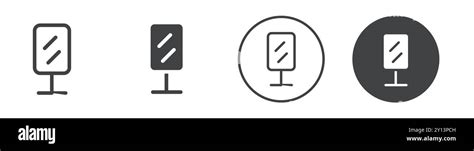 Street Billboard Icon Simple Flat Vector Symbol Outline Collection Set