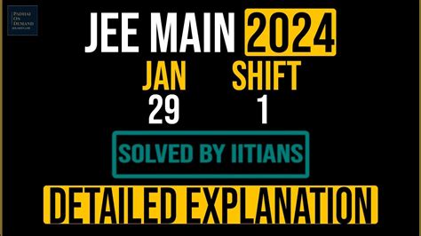 Maths Solutions By Iitians Iit Jee Mains 2024 Matrices And Determinants Youtube