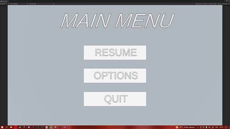 My Main Menu Seems Broken D Runity3d