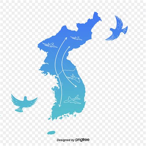 조선반도 미래 일러스트 섭화 파란색 점진 지도 푸른 클립 아트 경제 협력 교통 Png 일러스트 및 Psd 이미지 무료 다운로드 Pngtree