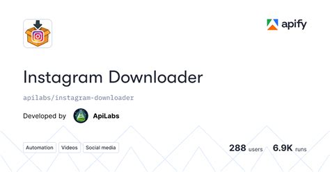 Multiple Urls · Issues · Instagram Downloader · Apify