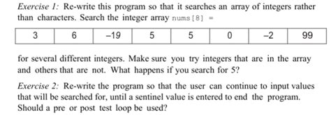 Solved Exercise 1 Re Write This Program So That It Searches