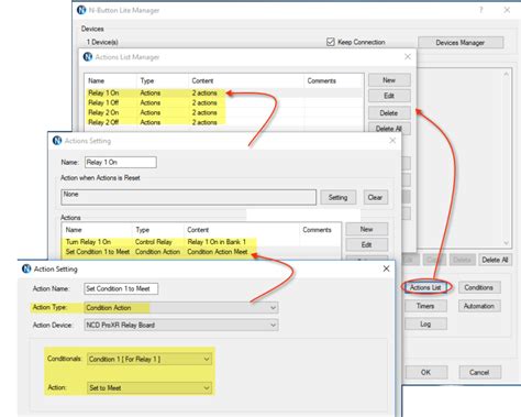 N Button Automation Control Relay With Condition Rule Serial Port Tool