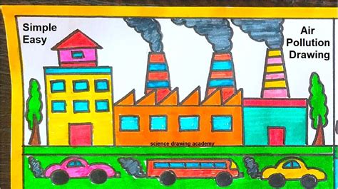 Air Pollution Drawingfactory Pollution Car Pollution Simple And
