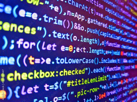 Software Developer Programming Code Colorful Digital Technology Modern