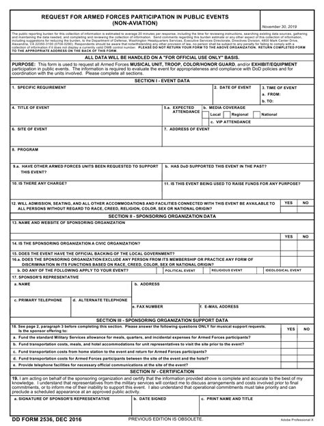 Dd Form 2536 Download Fillable Pdf Or Fill Online Request For Armed
