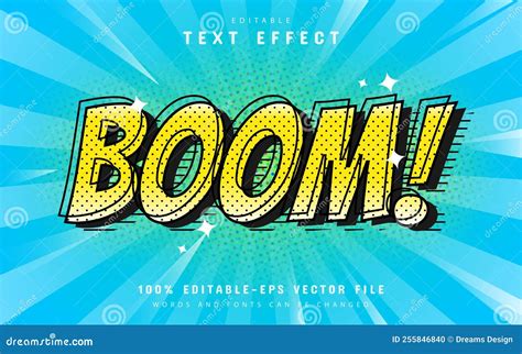 Boom Comic Style Text Effect Stock Vector Illustration Of Element