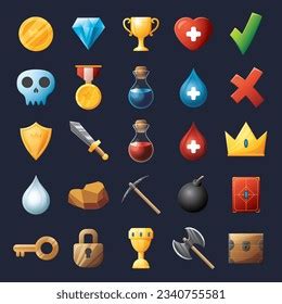 Game Ui Assets Set Gaming User Stock Vector Royalty Free 2276072717 Shutterstock