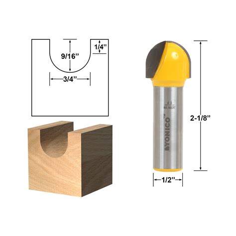 Groove Core Box Core Box Router Bit Radius Shank Yonico