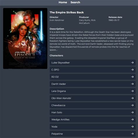 Github Leonelubeda React Star Wars React App Using Swapi Star Wars Api