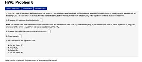 Solved Hw6 Problem 8 Previous Problem Problem List Next