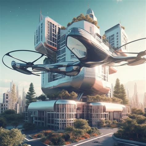 Futuristic Transportation Generative Ai Illustration Stock Illustration Illustration Of