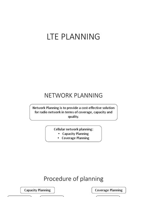 Lte Capacity Planning Pdf Forecasting Computer Network