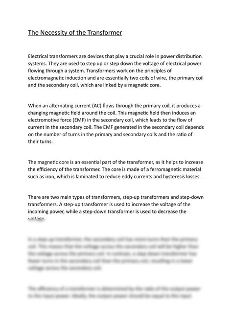 The Transformer Physics A Level A Levels Aqa Thinkswap