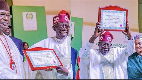 Tinubu Receives Certificate Of Return From Inec As President Elect Video