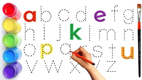 유아와 아이들을 위한 점선 따라 소문자 알파벳 쓰기 모음 Abcd 알파벳 쓰기 Alphabet Song A To Z