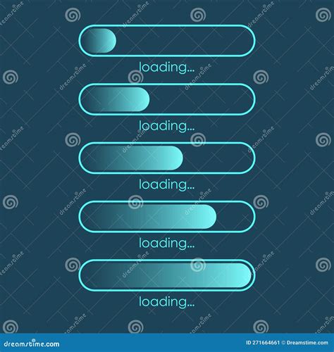 Loading Bar Icon In Flat Style Progress Indicator Vector Illustration On Isolated Background