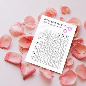 Dirty Roll The Dice Printable Couples Intimacy Foreplay Game For Perfect Date Night Printable