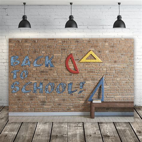 Back To School Rulers Brick Wall Backdrop Rr6 29 Dbackdrop
