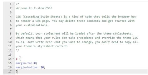 reducing paragraph gaps in wordpress articles