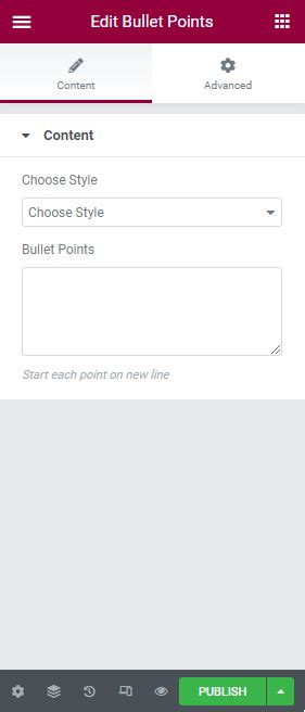bullet points maxhost docs