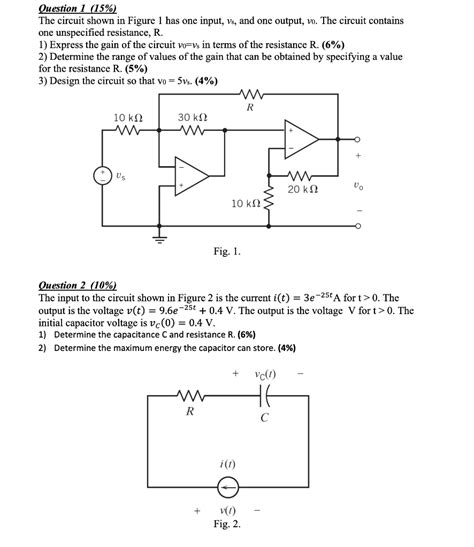 Solved Question 1 15 The Circuit Shown In Figure 1 Has