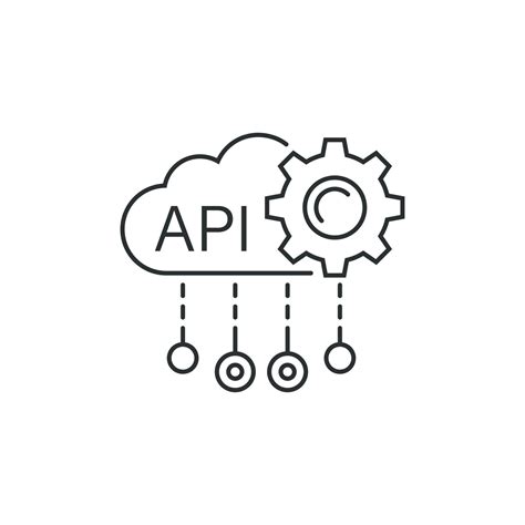 Api Icon In Flat Style Software Integration Vector Illustration On