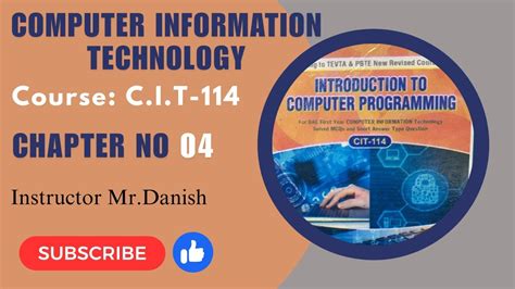 Introduction To Computer Programming Cit 114 Control Statements Youtube