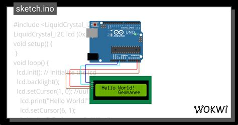 แสดงข้อความที่หน้าจอ Wokwi Esp32 Stm32 Arduino Simulator