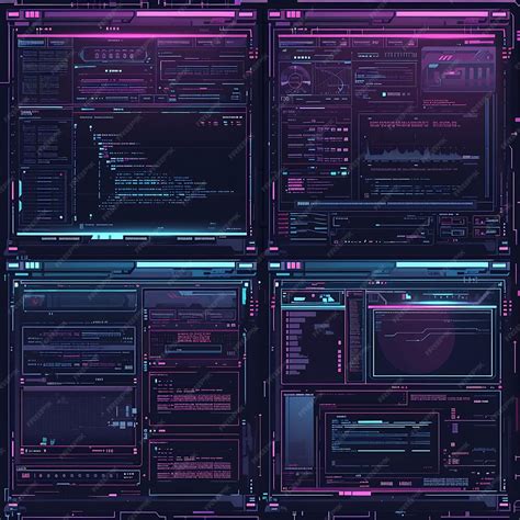 Premium Photo Design Of Simulated Simulated Hacking Screens With